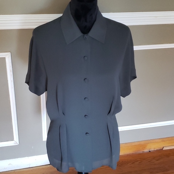 Rena Rowan | Tops | Vintage Rena Rowan Olive Green Blouse | Poshmark